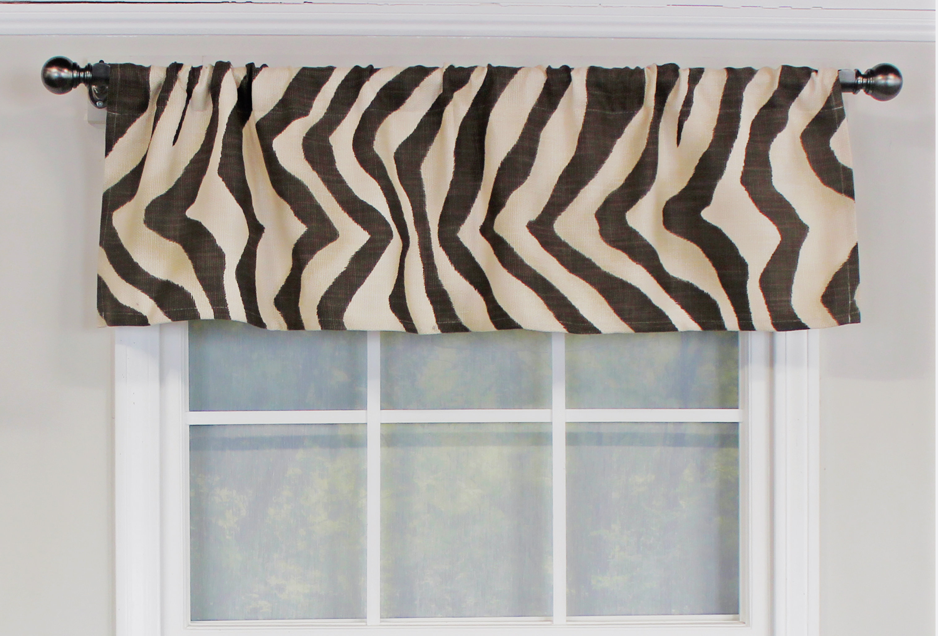 East Urban Home Castana Animal Print Cotton Blend Tailored 50" Window ...