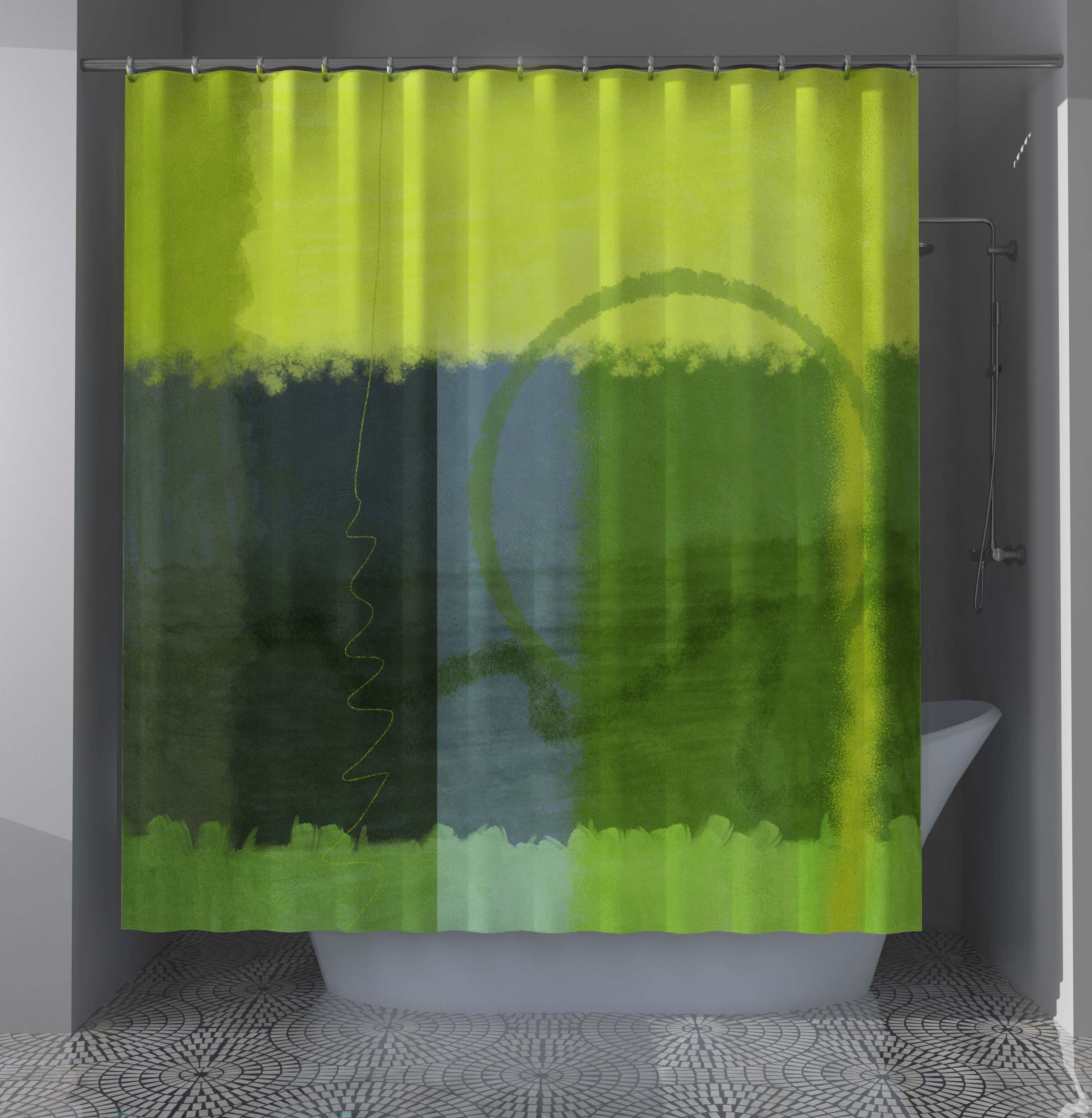 East Urban Home Maridee Abstract Shower Curtain | Wayfair