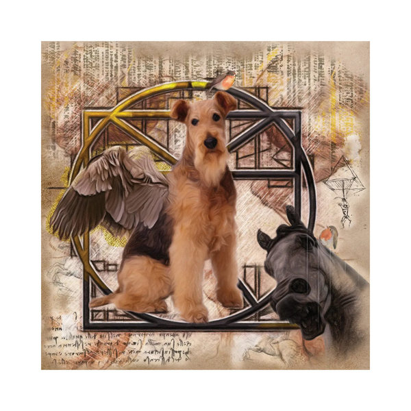 Happy Larry Airedale Terrier Angel | Wayfair.co.uk