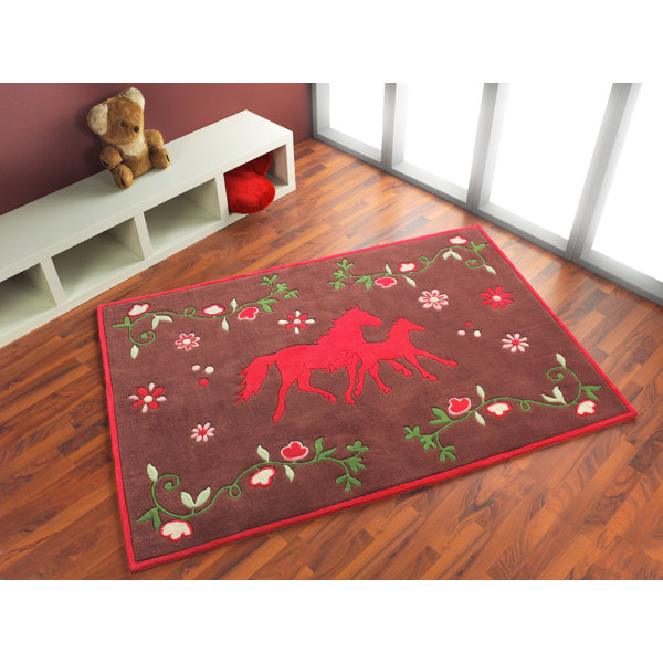 Boeing Carpet GmbH Horse Friends Acrylic Brown Rug | Wayfair.co.uk