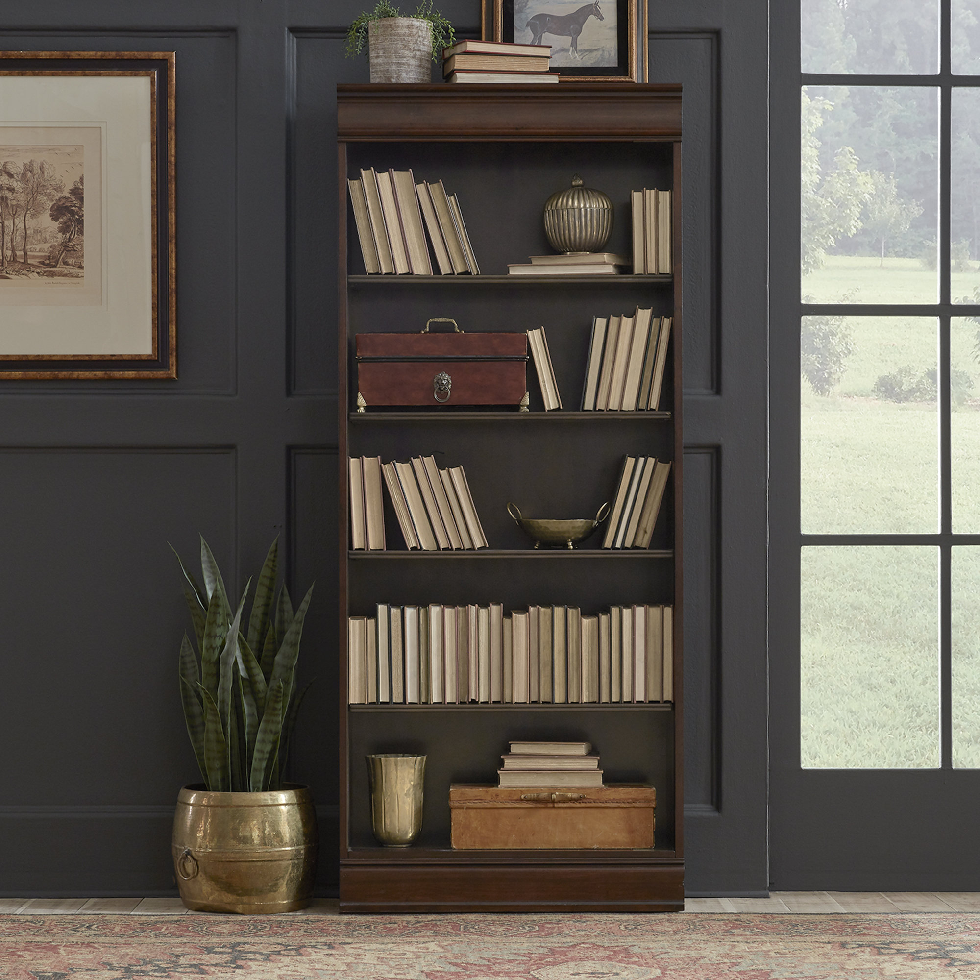 Alcott Hill® Riverdale Standard Office Bookcase with Adjustable Shelves ...