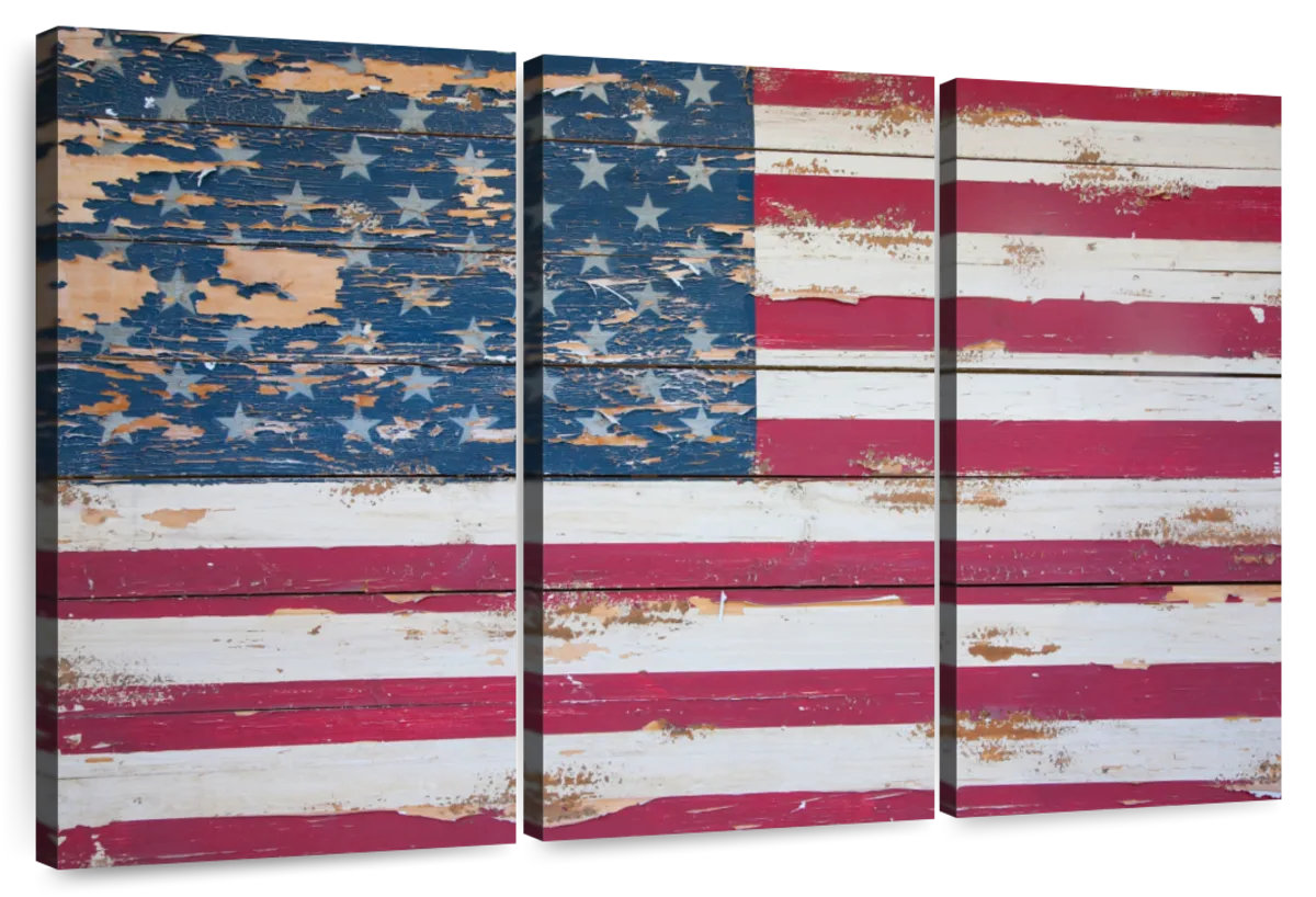 Ebern Designs Borges Distressed American Flag - Wayfair Canada