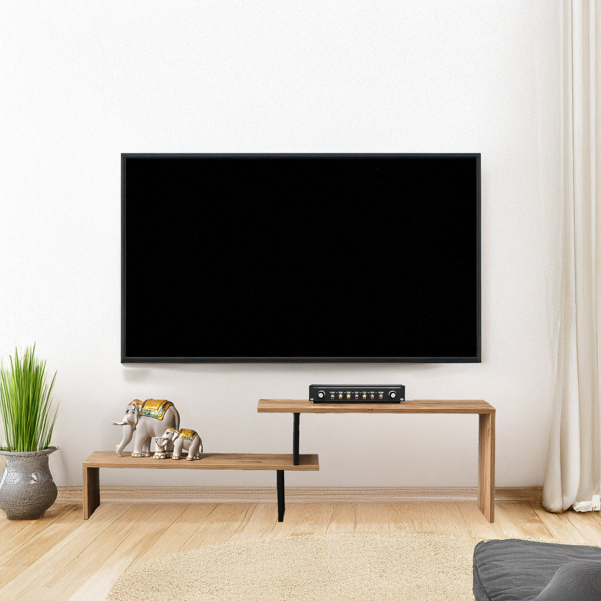 17 Stories Ladder Sled Base Minimalist Tv Stand For Tvs Up To 40 ...