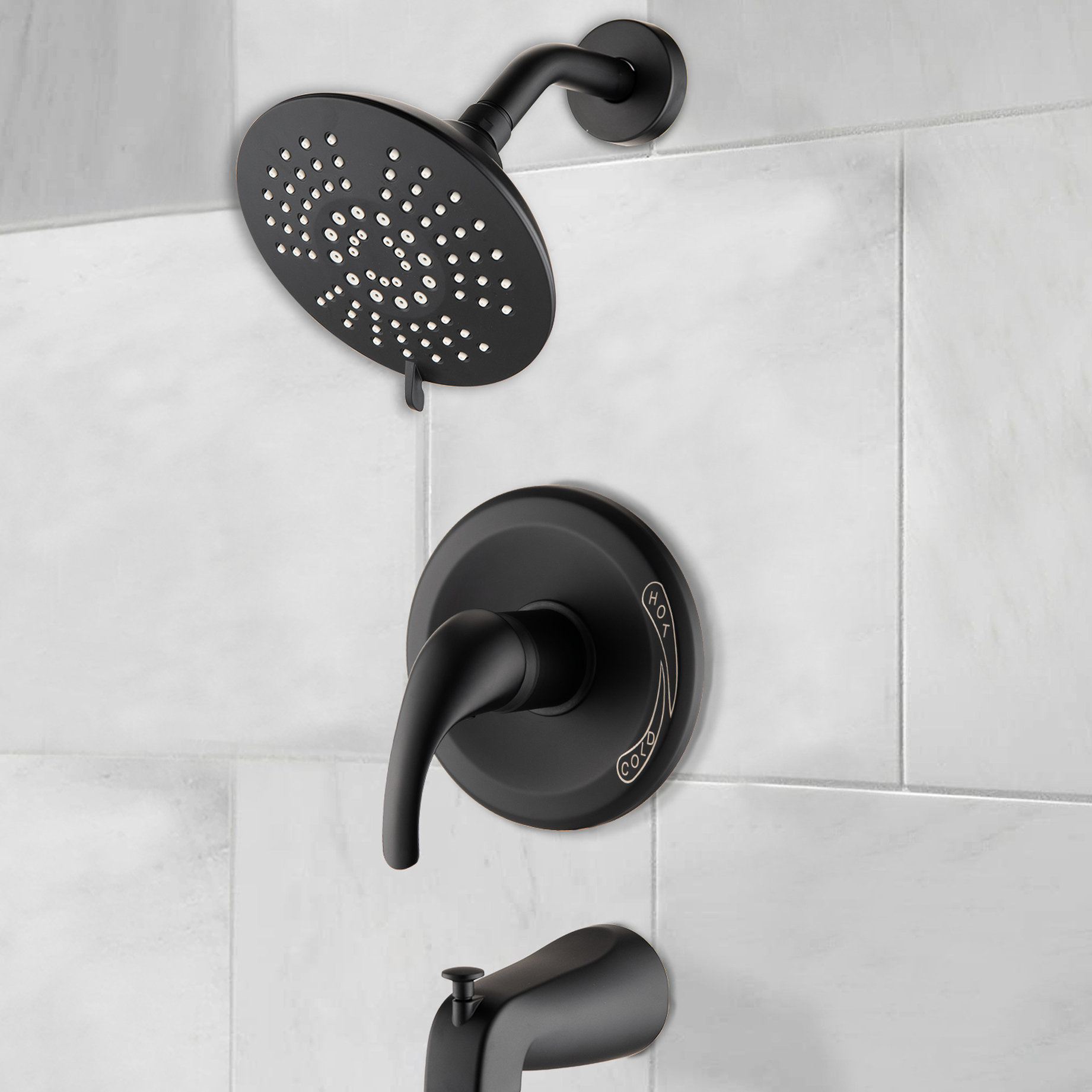 Kivaritio 5 Shower Head And Tub Spout Kit With Corrosion Resistance ...