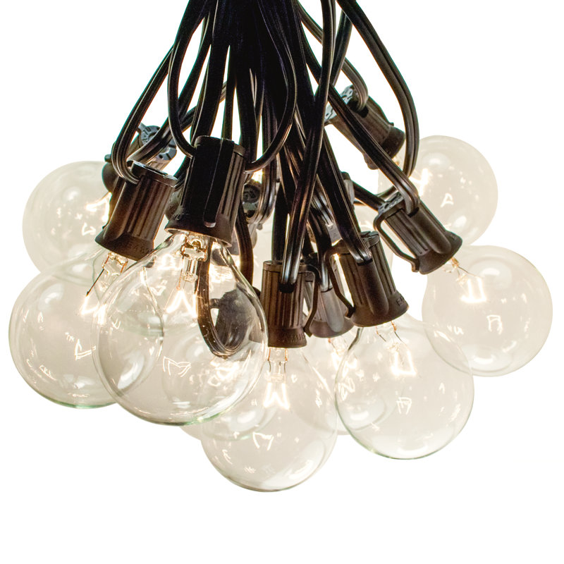 Arlmont & Co. Renfro Outdoor 25 - Bulb 25'' Plug-in Globe String Light ...