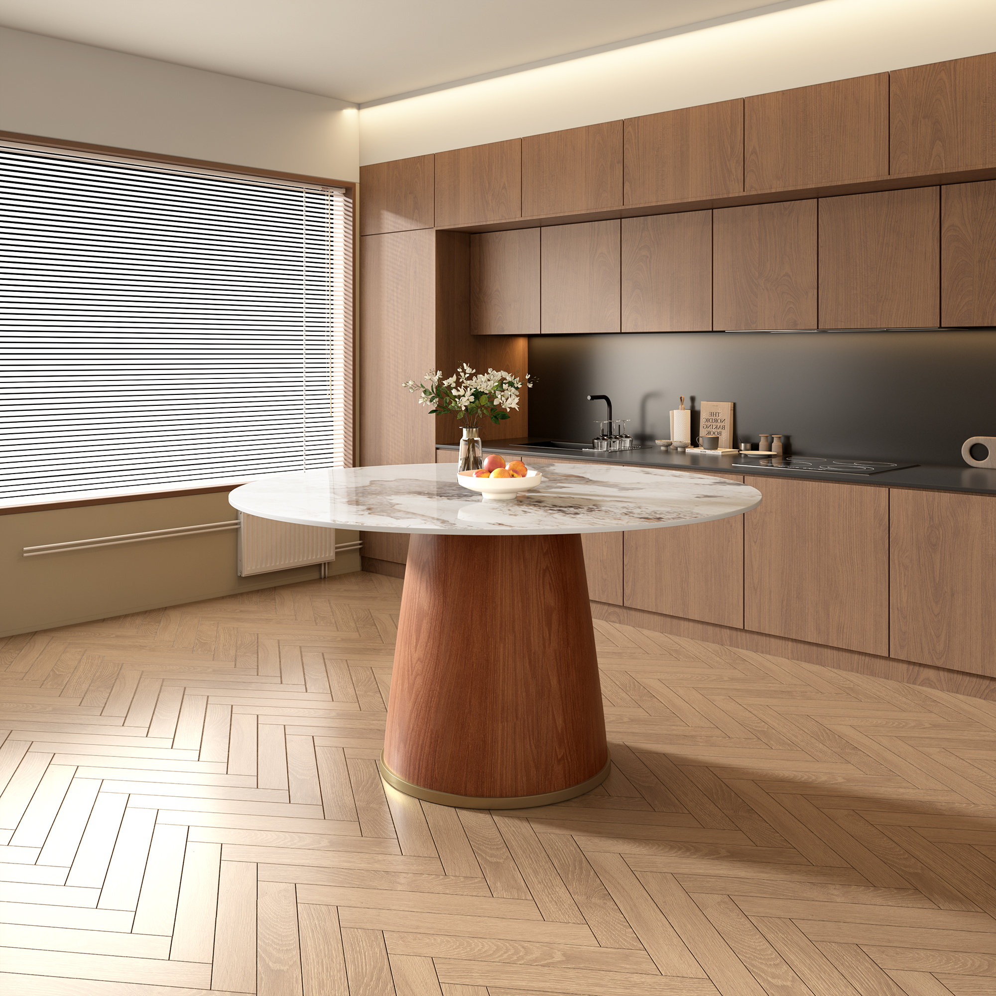 Brayden Studio Farmhouse Kitchen Table Round Dining Table Circular For ...