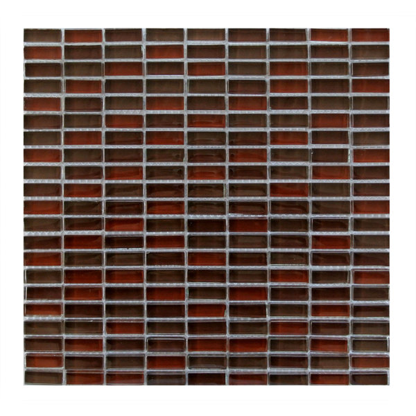 Abolos Epiphany 0.5 in. x 1.25 in. Glossy Glass Pressed Edge Stacked ...