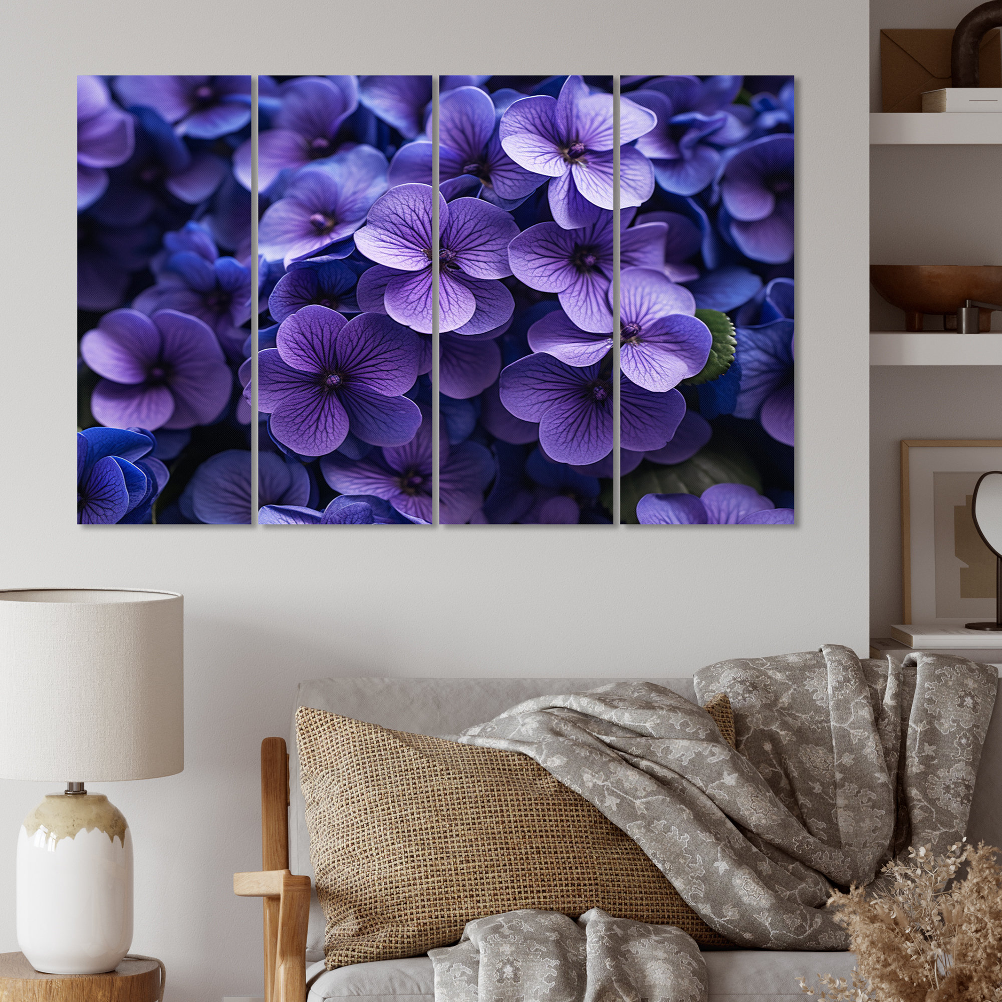 Latitude Run® Violets Whispering Photo IV - Floral Metal Wall Decor Set ...