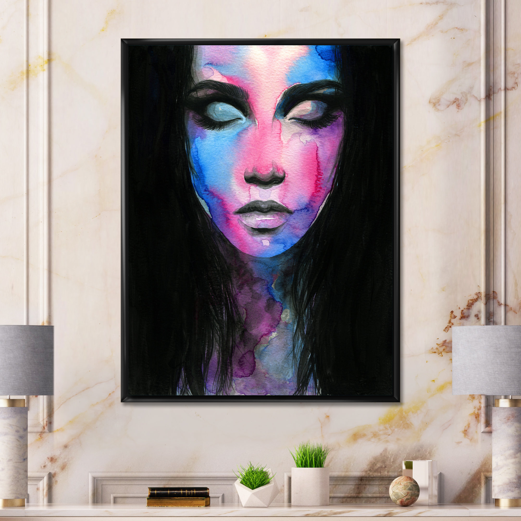 House of Hampton Fashion Model With Vivid Make Up VII - Glam Canvas ...