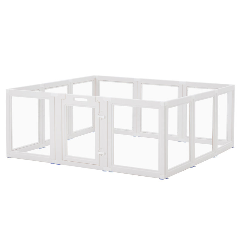 EROMMY 12-panel Pet Pet Pen With Door, Clear Puppy Playpen, Pet Playpen ...
