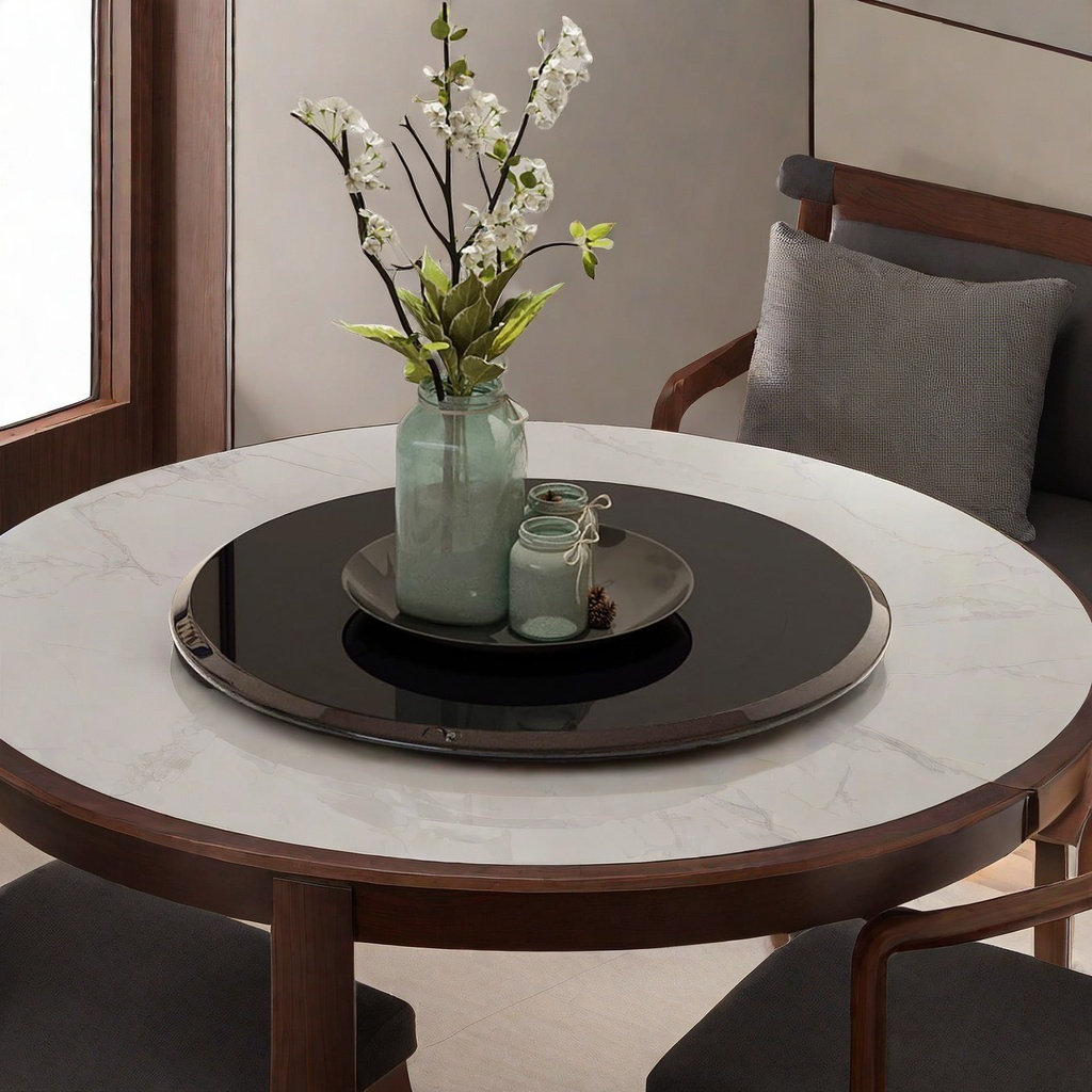 Lark Manor Transparent Glass Dining Table Top, Round Glass Table Top ...