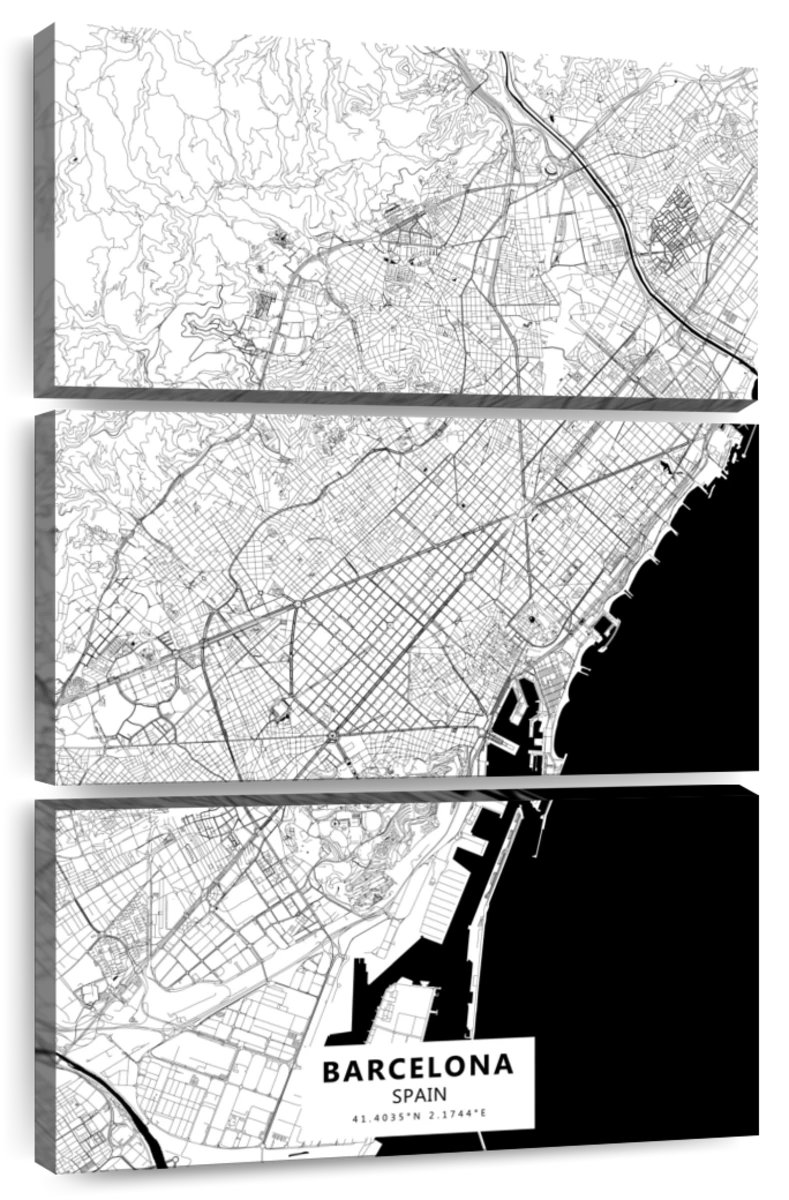 Breakwater Bay Aliaz Grid Map Of Barcelona - Wayfair Canada