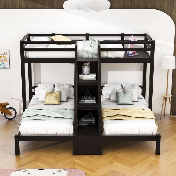 Harriet Bee Essy Kids Twin Over Twin Bunk Bed with Drawers | Wayfair