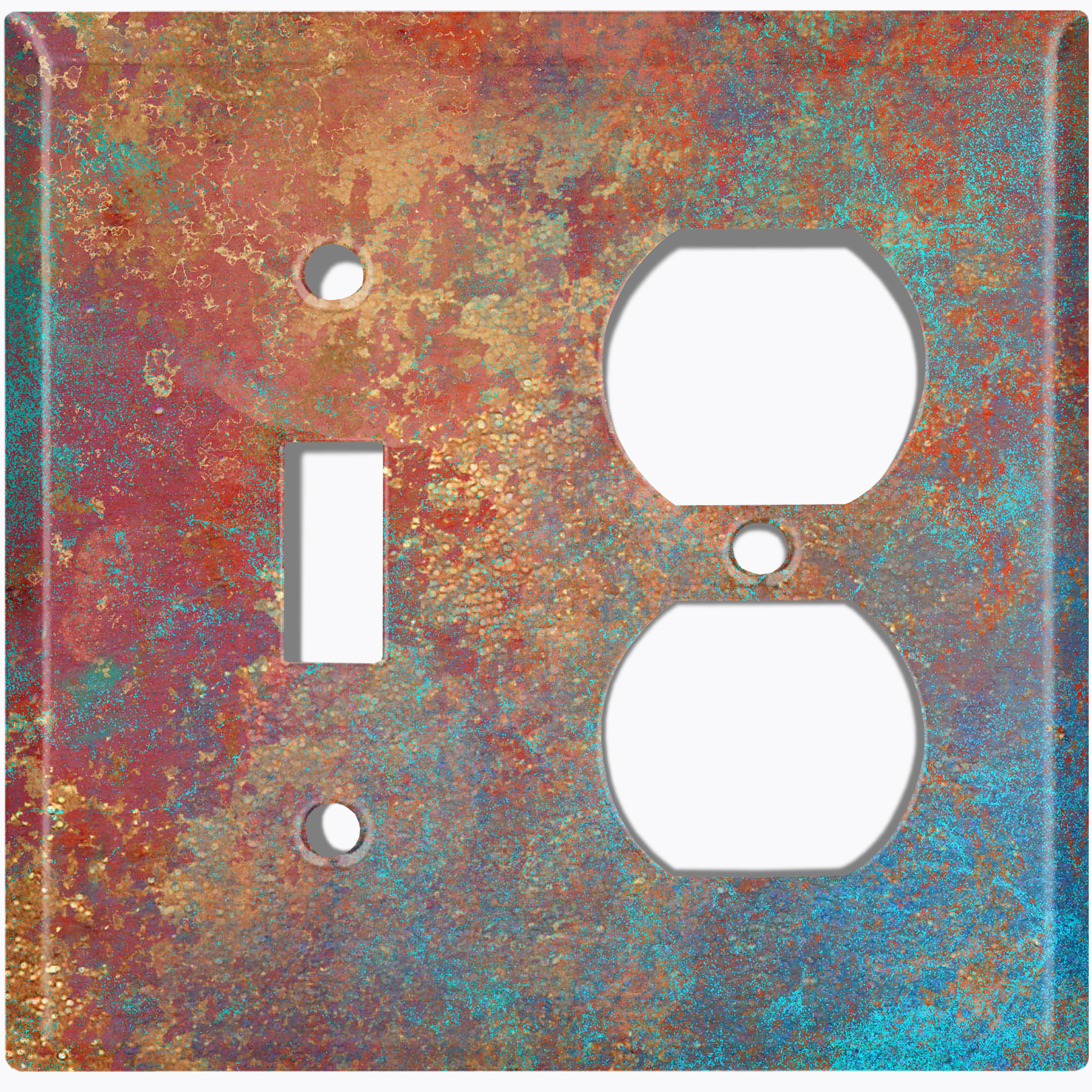 WorldAcc Metal Crosshatch Light Switch Plate Outlet Cover (Metal Patina ...