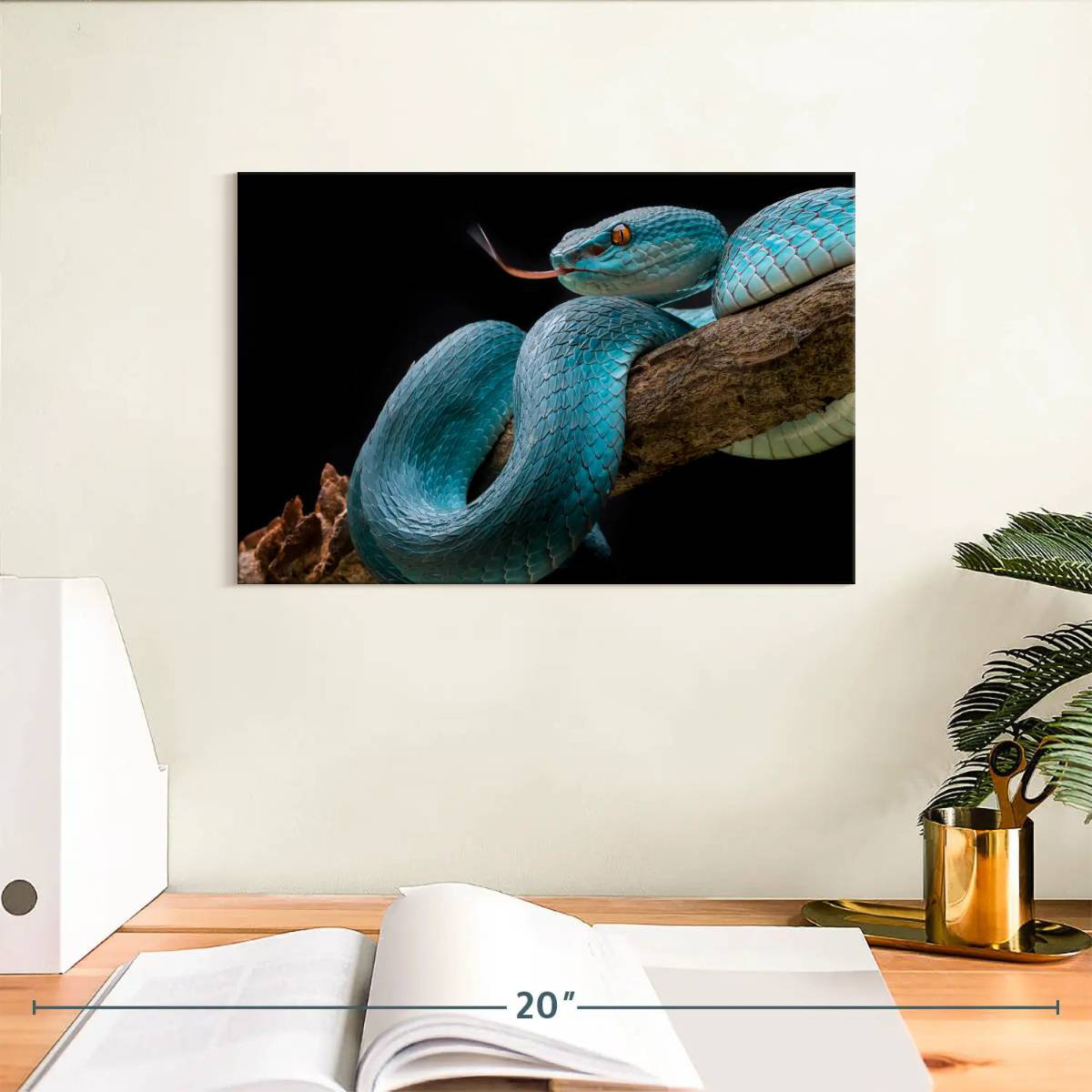 Ebern Designs Brampt Slithering Blue Viper | Wayfair