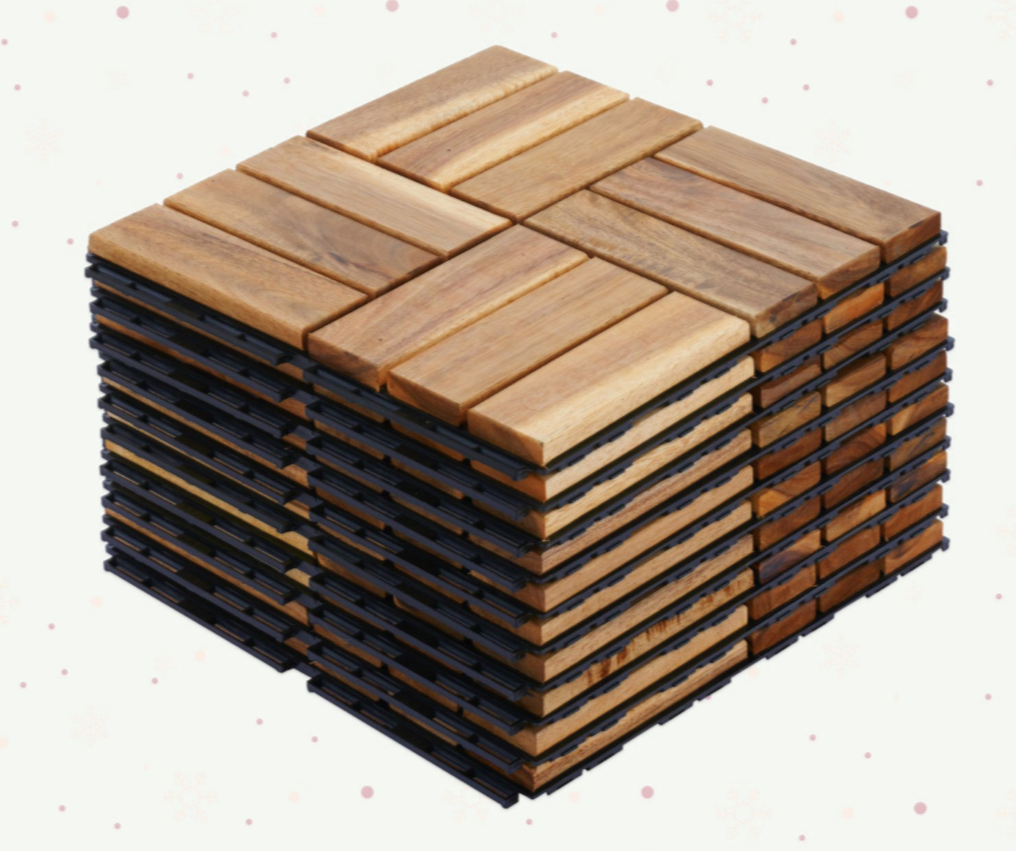 Wenty 10 PCS Interlocking Deck Tiles Checker Pattern, 12" X 12" Square ...