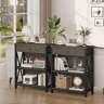 Gracie Oaks Rustic Bookshelf With Drawer, Industrial Wood And Metal ...