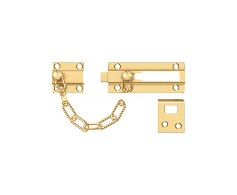 Deltana CDG35CR003 Door Guard, Chain / Doorbolt in PVD Polished Brass ...