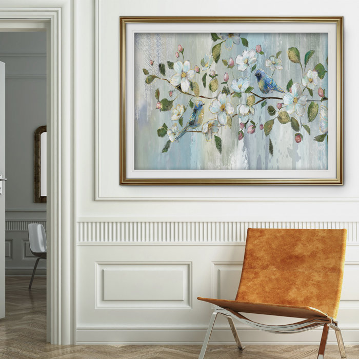 Winston Porter Painterly Spring Framed On Paper Print & Reviews | Wayfair