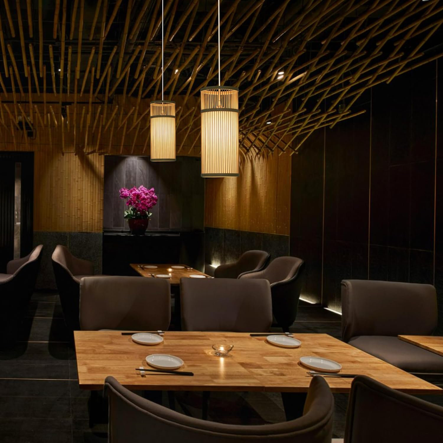 Bay Isle Home™ Giusti Bamboo Pendant Light Mini Pendant Lights Bedroom ...