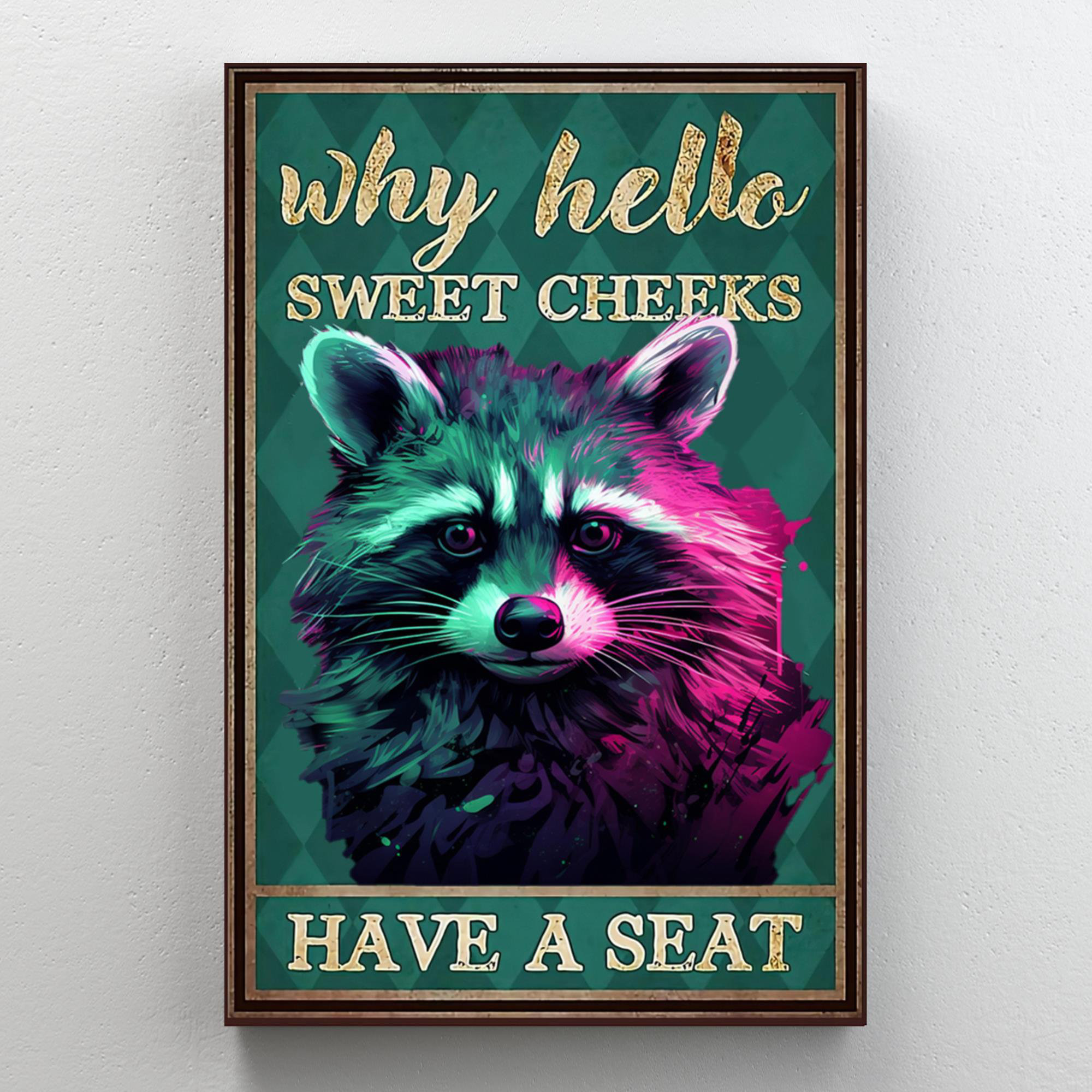 Trinx Raccoon Why Hello Sweet Cheeks - 1 Piece Rectangle Raccoon Why ...