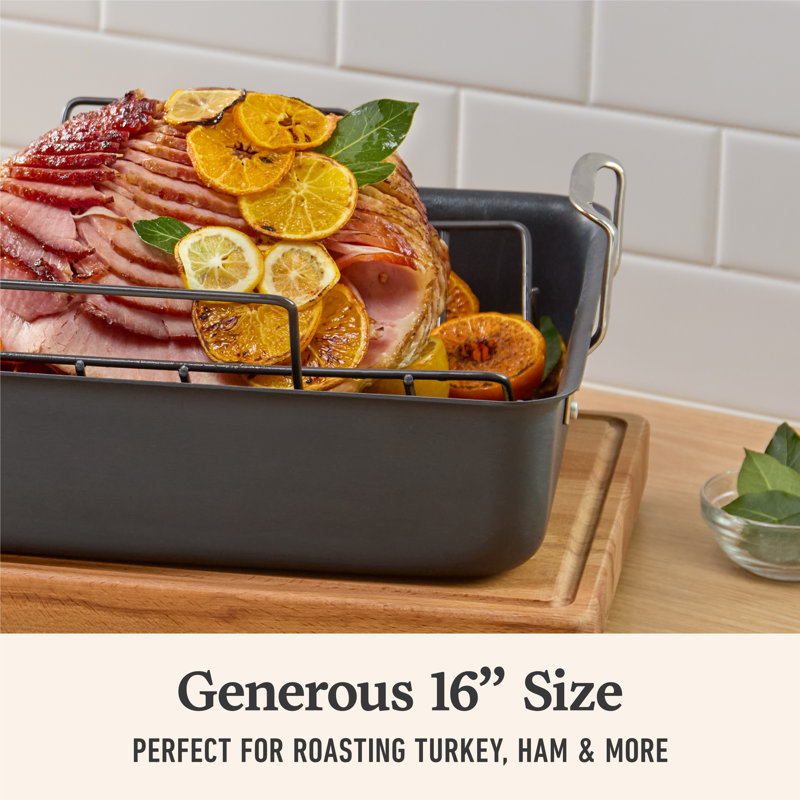 Calphalon Hard-Anodized Nonstick Roasting Pan with Rack & Reviews | Wayfair