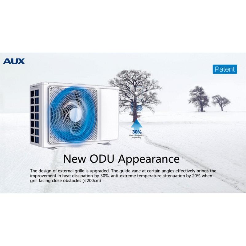 AUX 12,000 BTU Ductless Mini Split Air Conditioner with Heater, Remote ...