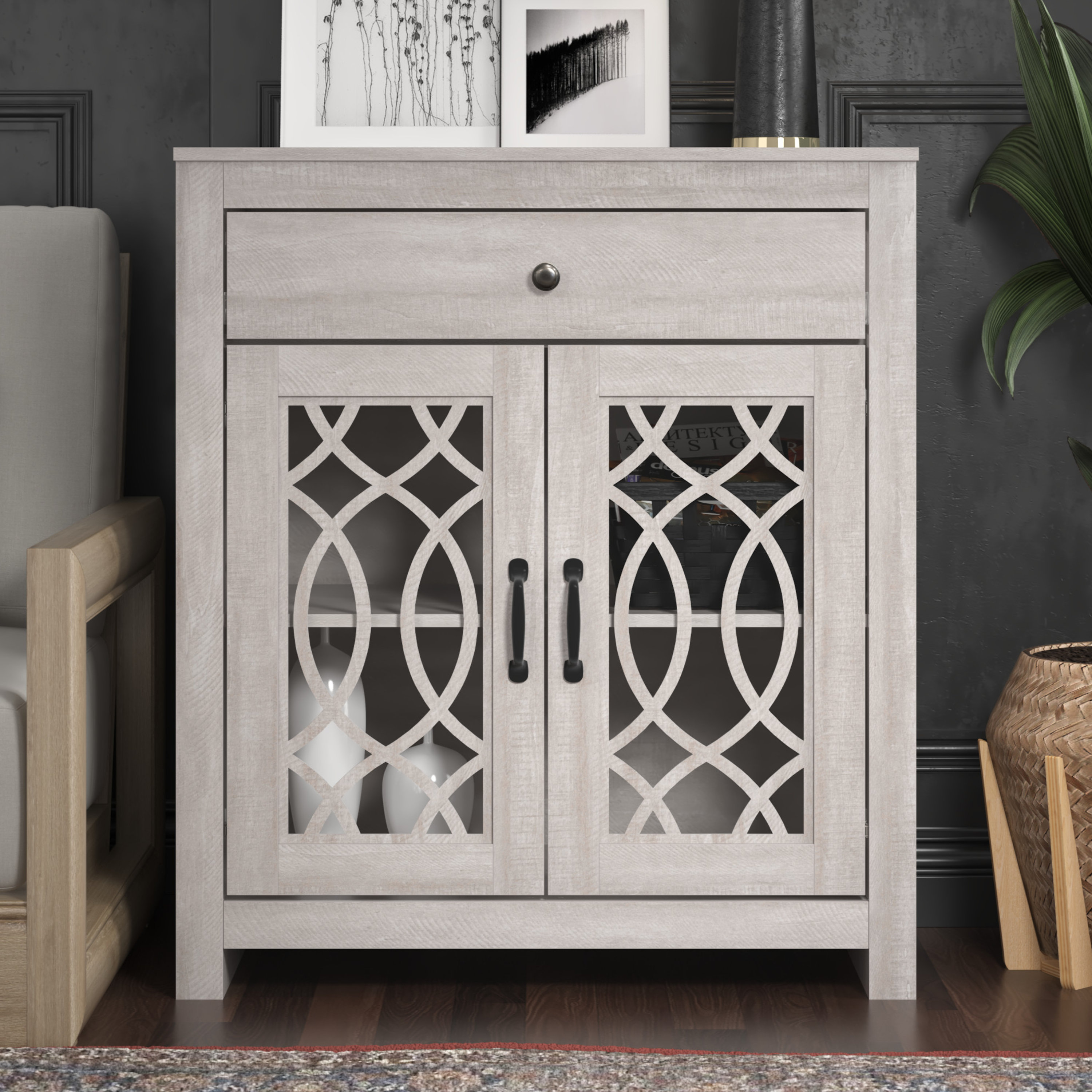 Lark Manor Allivia 35.4'' Tall Accent Cabinet & Reviews | Wayfair