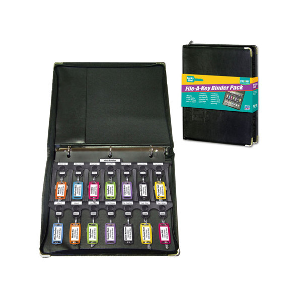 Fixturedisplays® File A Key Binder Letter Size Key Holder Organizer ID ...