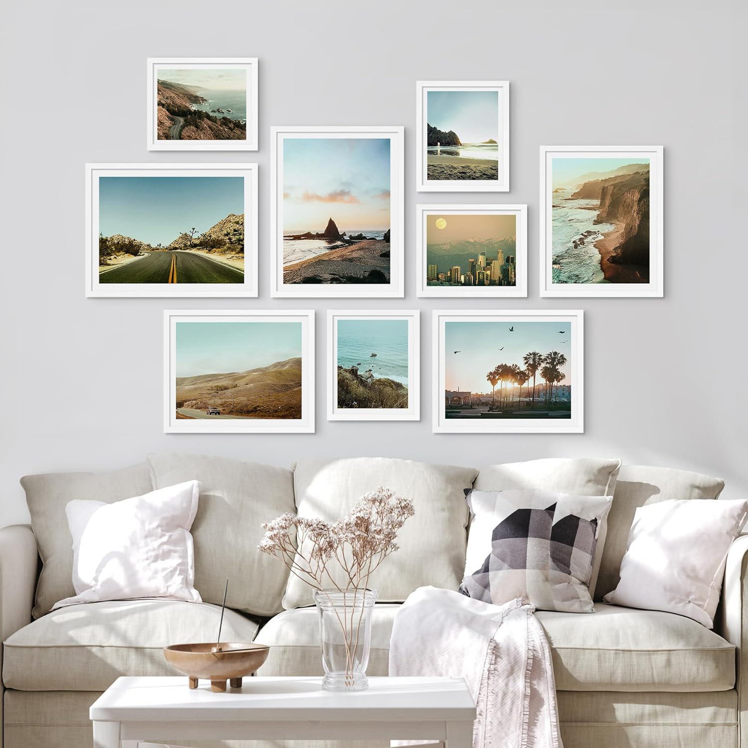 SIGNLEADER Los Angeles Ocean Beach Variety Nature Modern Art For Living ...