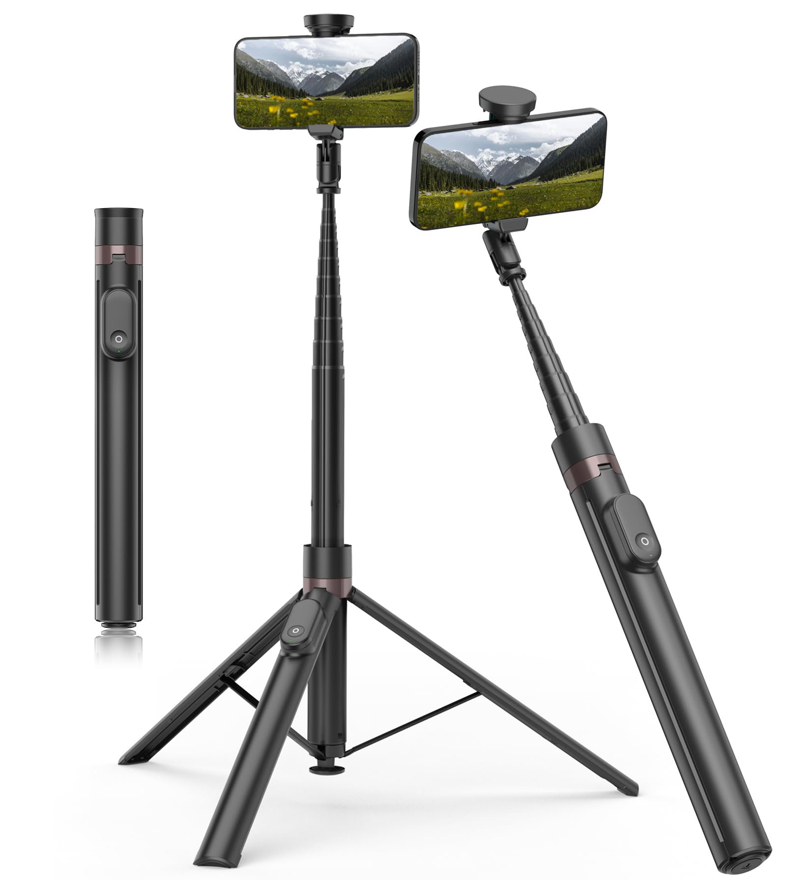 Fashion Finesse 70" Automatic Tripod,Auto-Open Phone Tripod Stand With ...