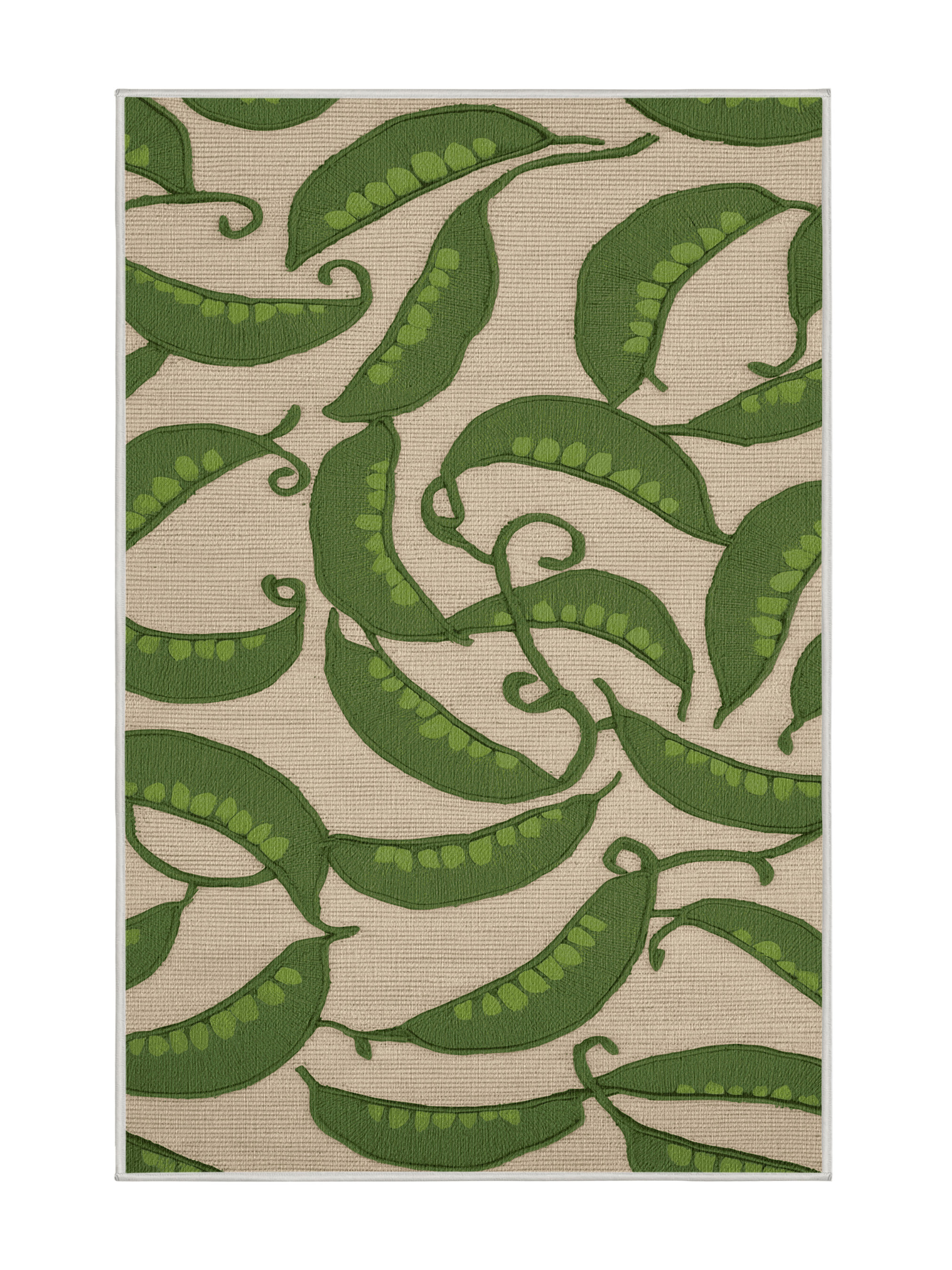 One Allium Way® Washable Snow Peas Vegetables Area Rug | Wayfair