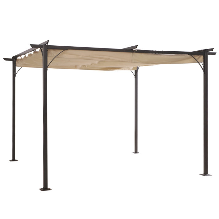 Arlmont & Co. Godwin Metal Pergola with Canopy & Reviews | Wayfair