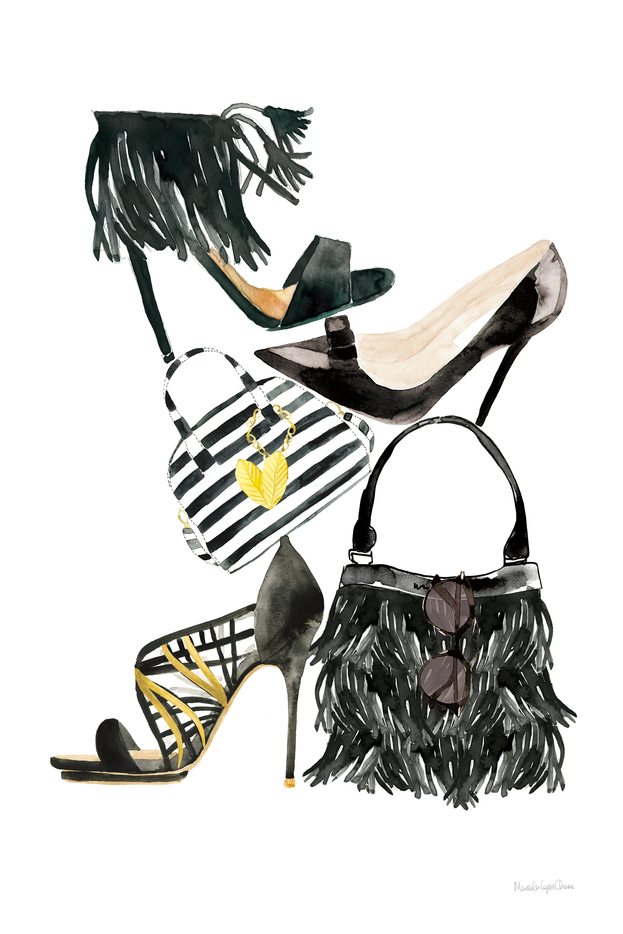 House of Hampton® Hardgrow Glitz And Glam IV On Canvas by Mercedes ...