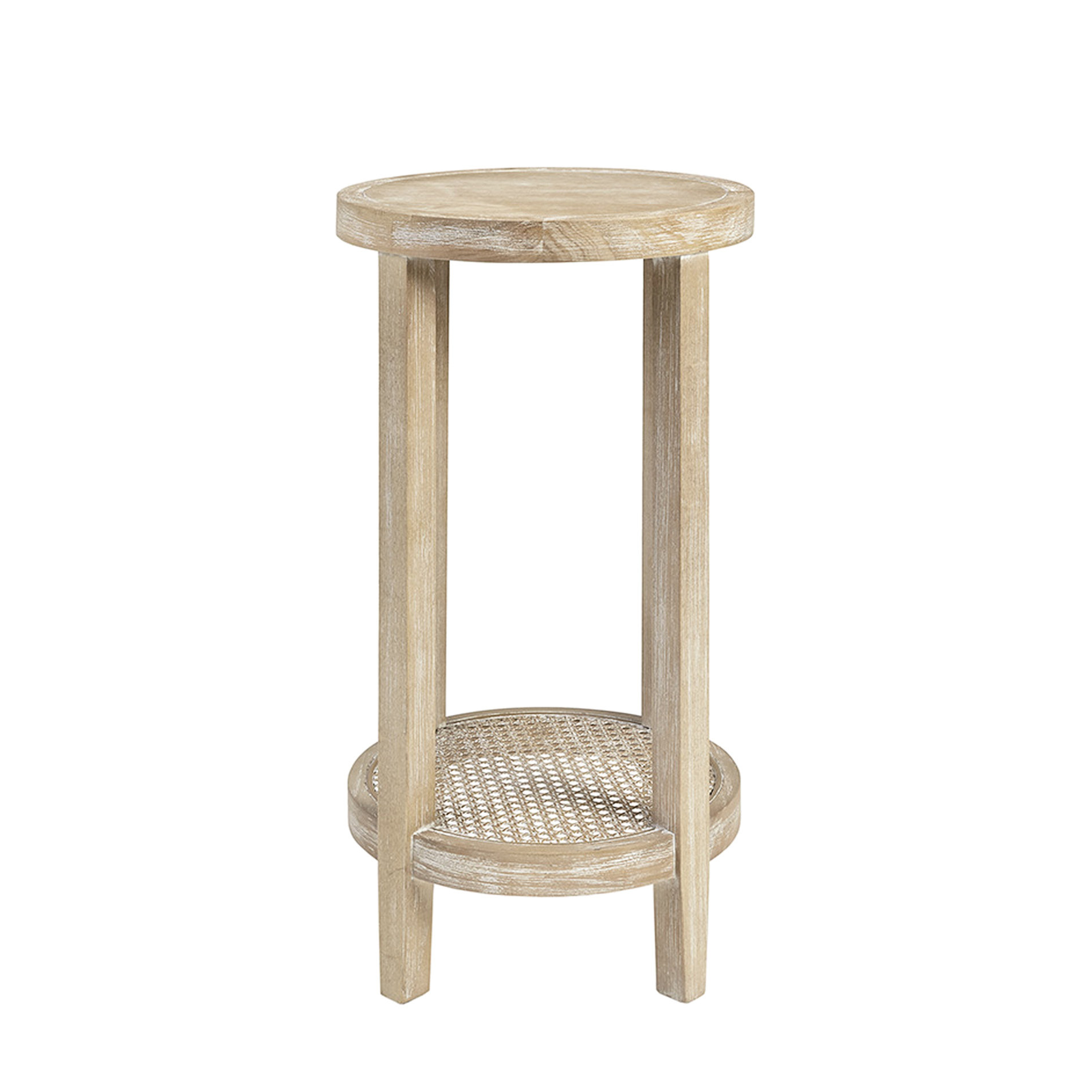 Ophelia & Co. 15 - Inch Wide And 28 Tall Round Accent Table, Ash Veneer ...