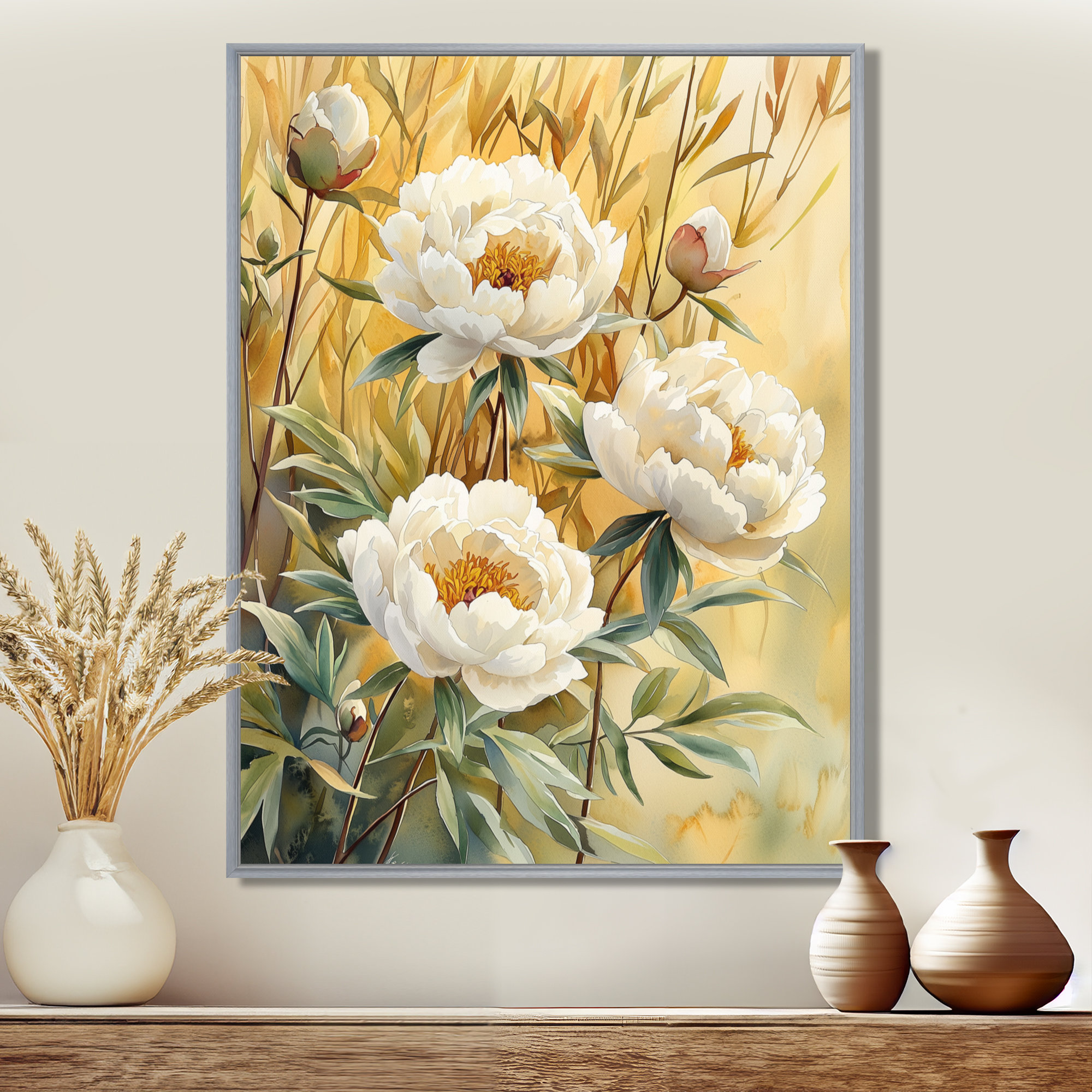 Winston Porter Peonies By The Autumn Willow I - Peonies Framed Prints ...
