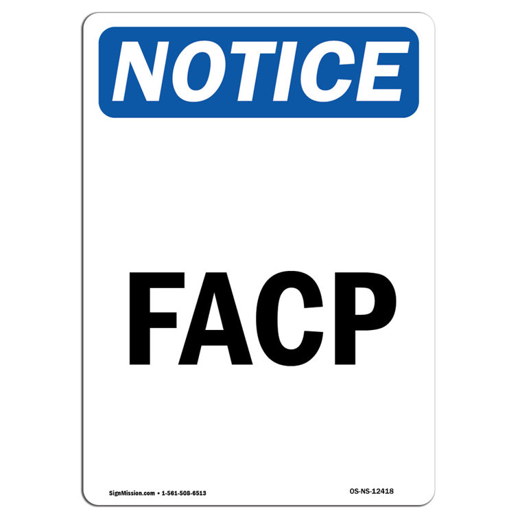 SignMission Facp Sign | Wayfair