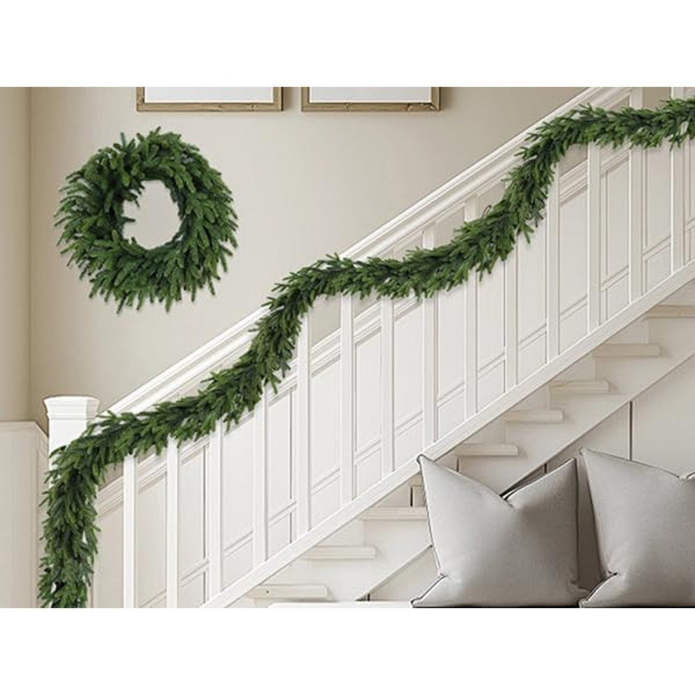 The Holiday Aisle® Artificial Pine & Cedar Garland – Green – Lifelike ...