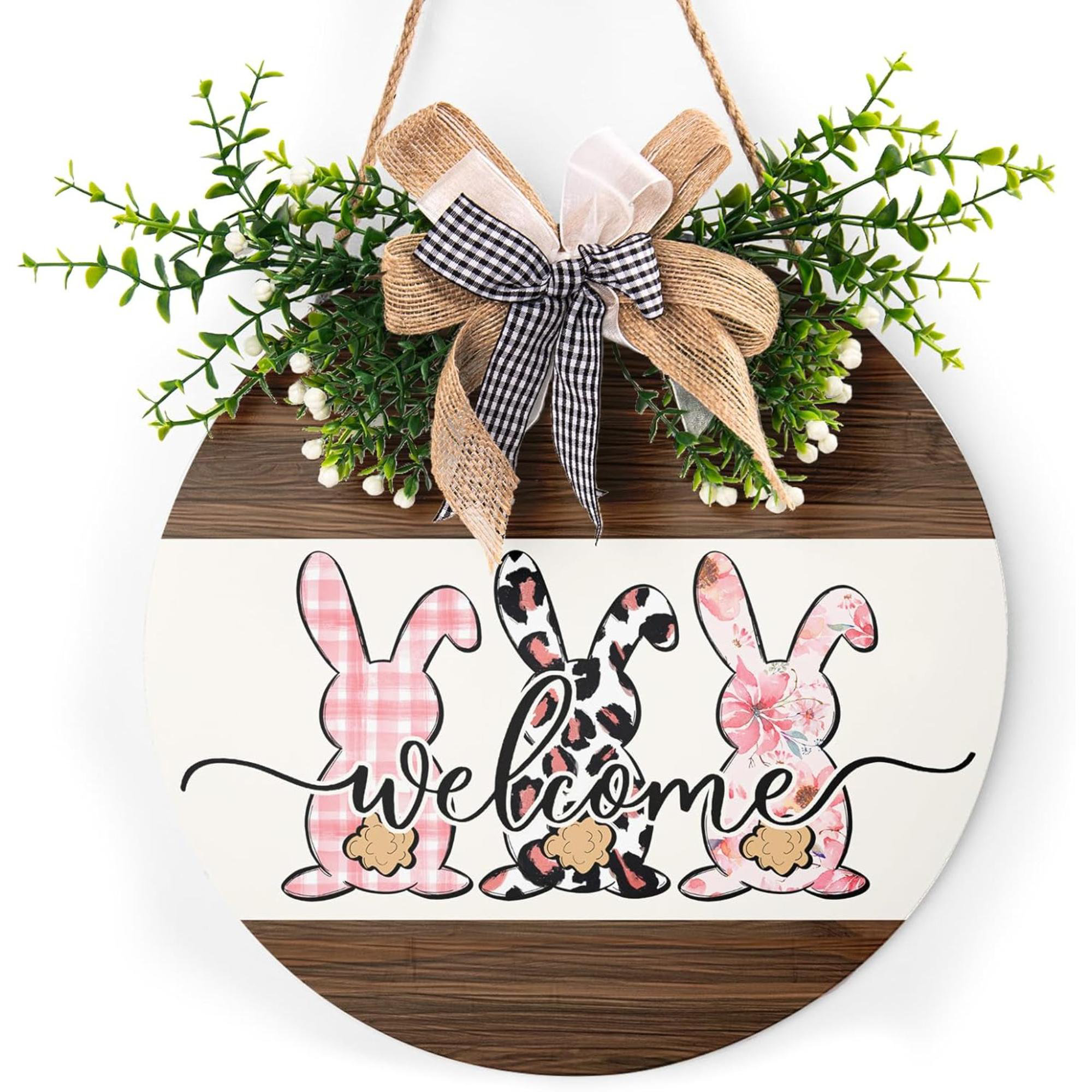 The Holiday Aisle® Happy Easter Wreaths For Front Door Easter Welcome ...
