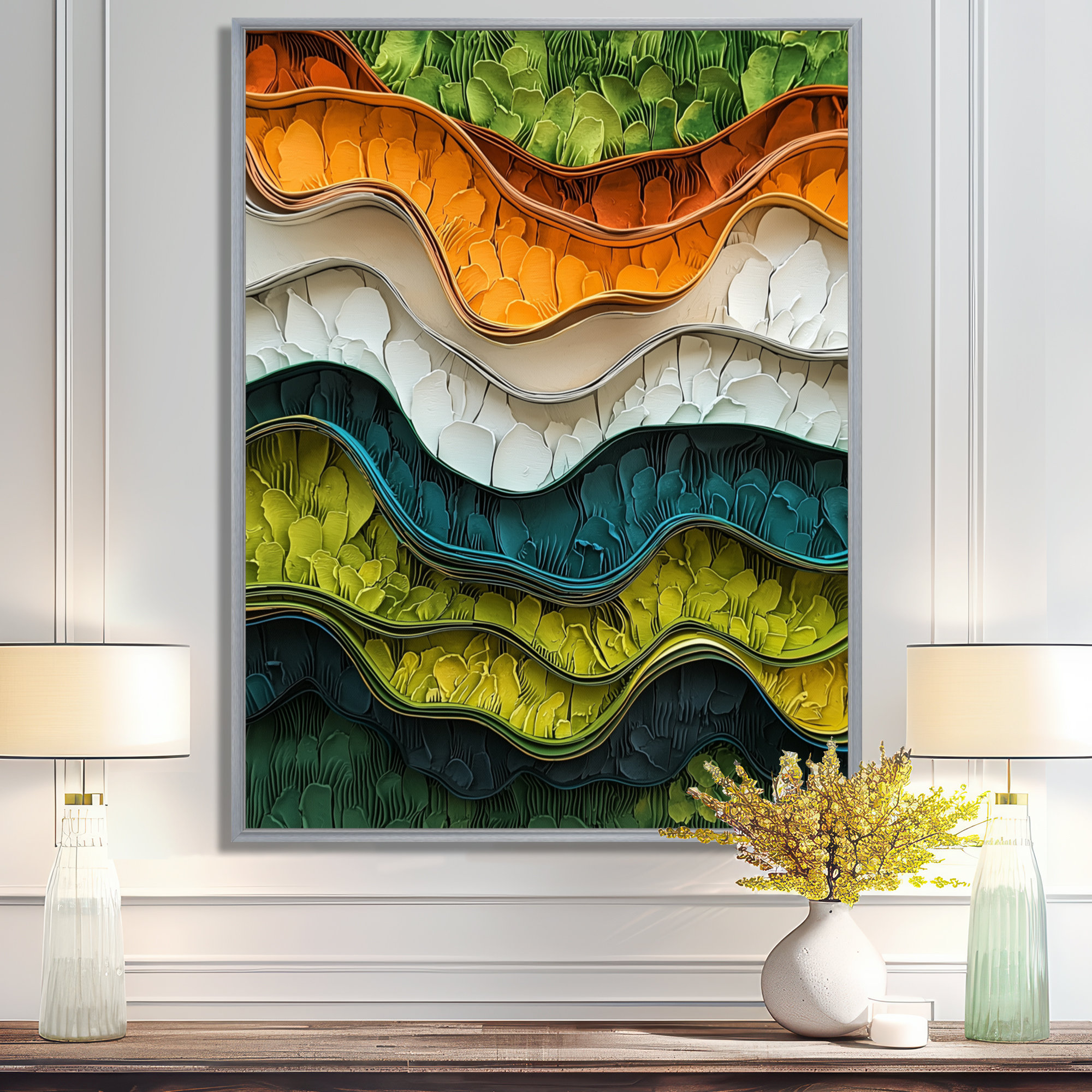 Wrought Studio™ Ofori Biomorphism Earth Ephemeral Pathways III - Lyrical Abstraction Canvas Wall ...
