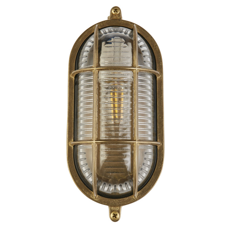 Searchlight Bulkhead Brass 23.5cm H Outdoor Bulkhead | Wayfair.co.uk