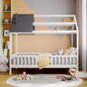 Ophelia & Co. Twin Bed, Wood House With Fence - Wayfair Canada
