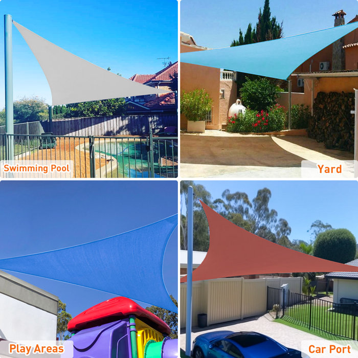 Artpuch 17'x18'x24.8' Customize Triangle Sun Shade Sail | Wayfair