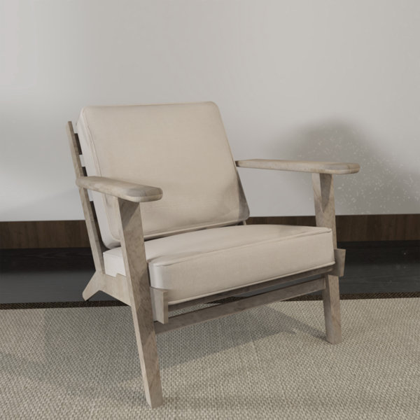 The Urban Port Amber Accent Chair, Handcrafted Washed Ash Gray Mango ...