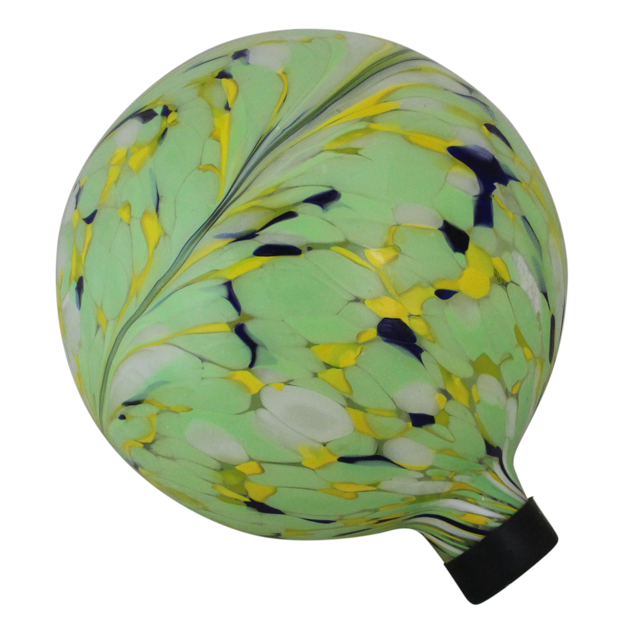 Northlight Seasonal 10" Yellow and Green Hand Painted Swirled Outdoor ...