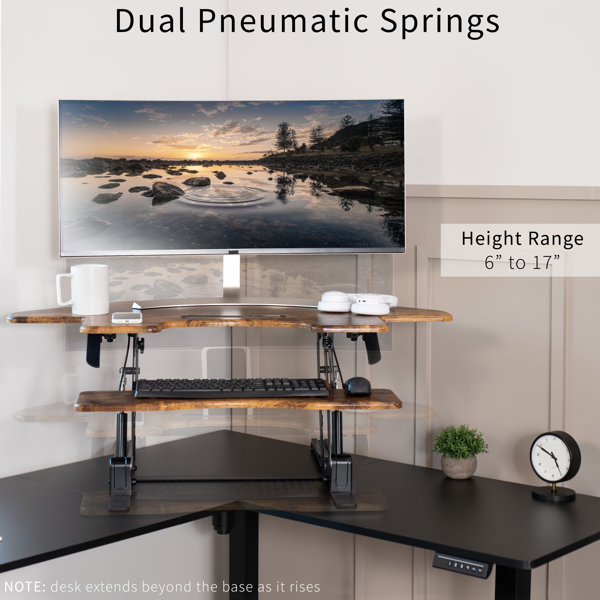 Vivo 44" Corner Standing Desk Converter DESK-V000VC Series & Reviews ...