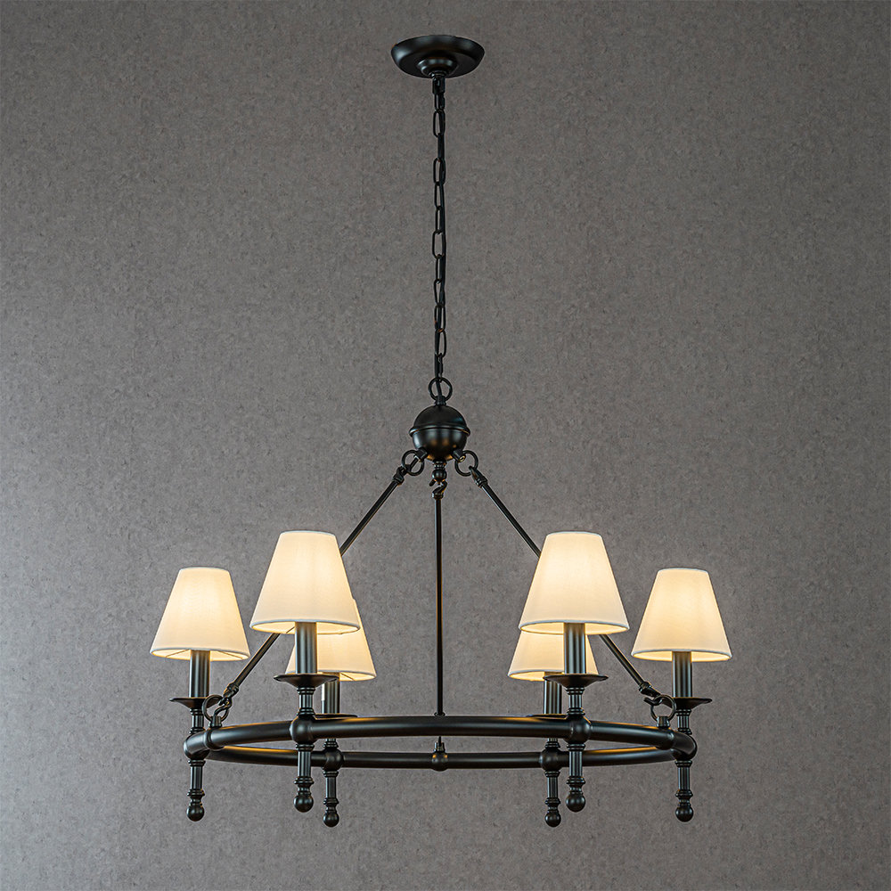 Darby Home Co Vintage Black Chandelier 6-light Classic Pendant Fixture ...