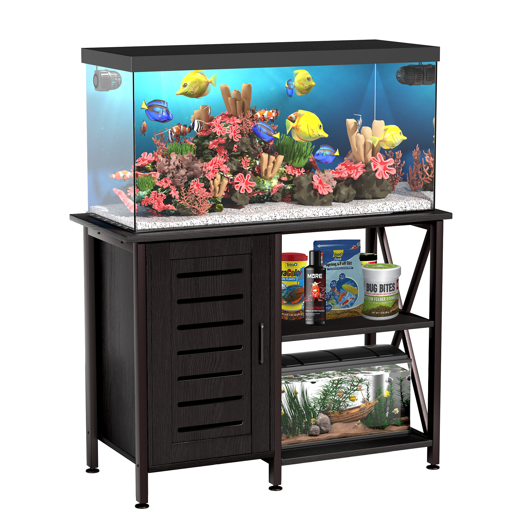 Tucker Murphy Pet™ 40-50 Gallon Fish Tank Stand, Heavy Duty Aquarium ...