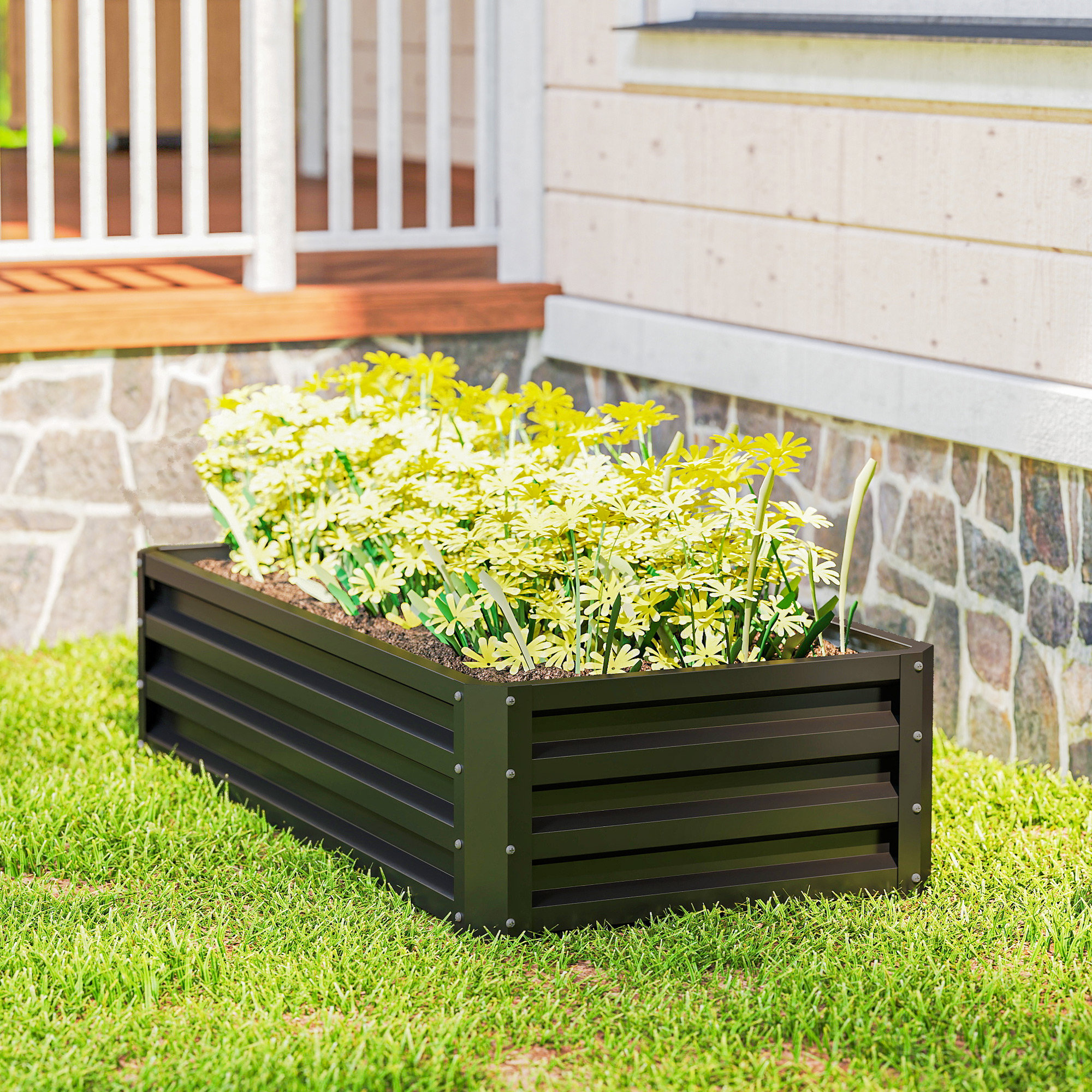Trent Austin Design® Galvanized Raised Garden Bed, 4' X 2' X 1' Metal ...