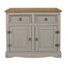 Three Posts Whiffletree 2 Drawer, 2 door Pine Sideboard, Grey and Ant ...